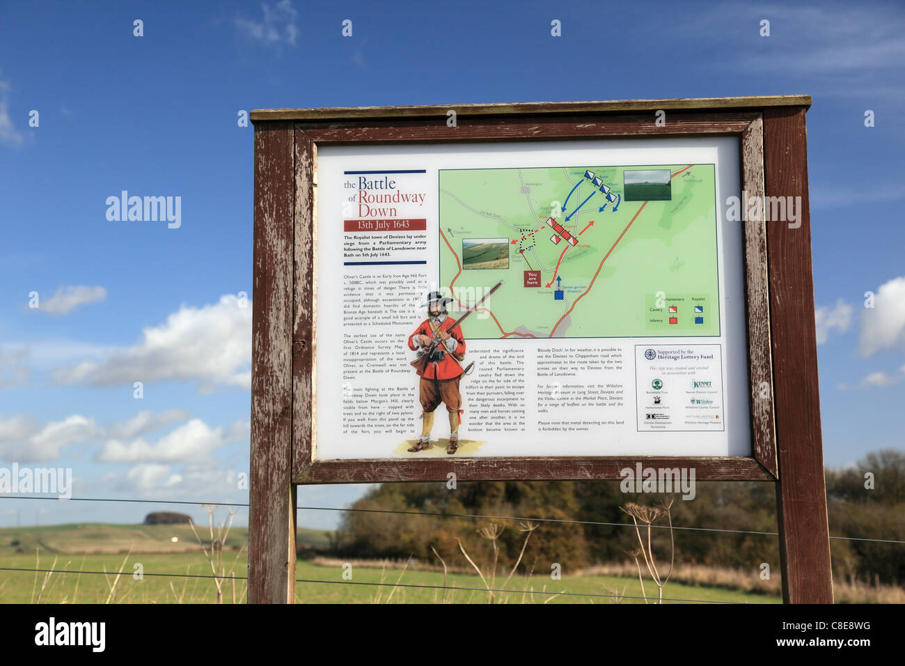 Oliver's Castle an iron age hill fort, Roundway Hill, near Devizes ...