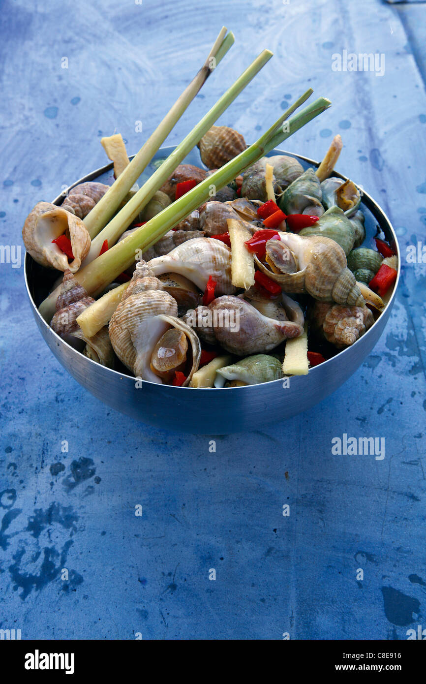 Whelks with citronella and ginger Stock Photo - Alamy