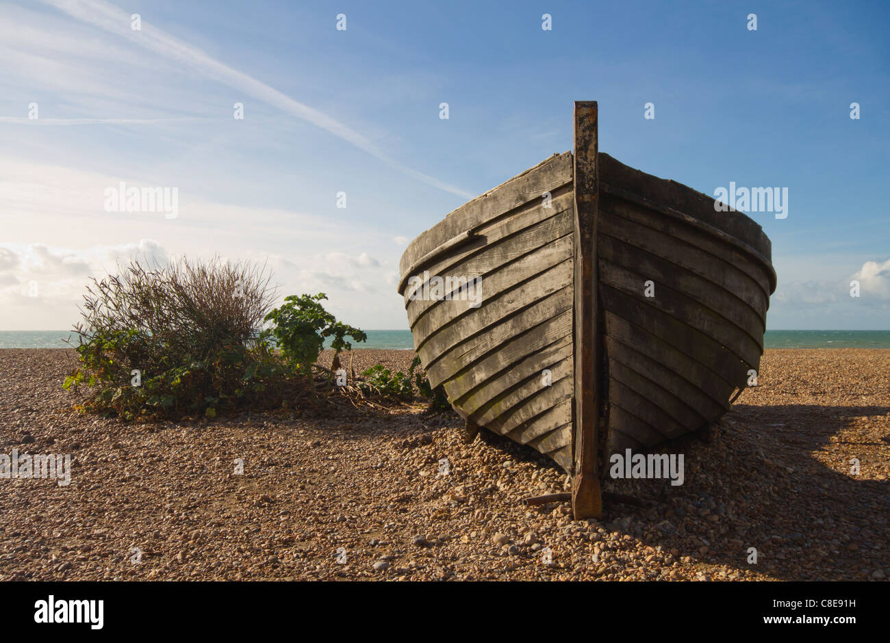 Landscape photo of an old boat and plant on Brighton seafront near The ...