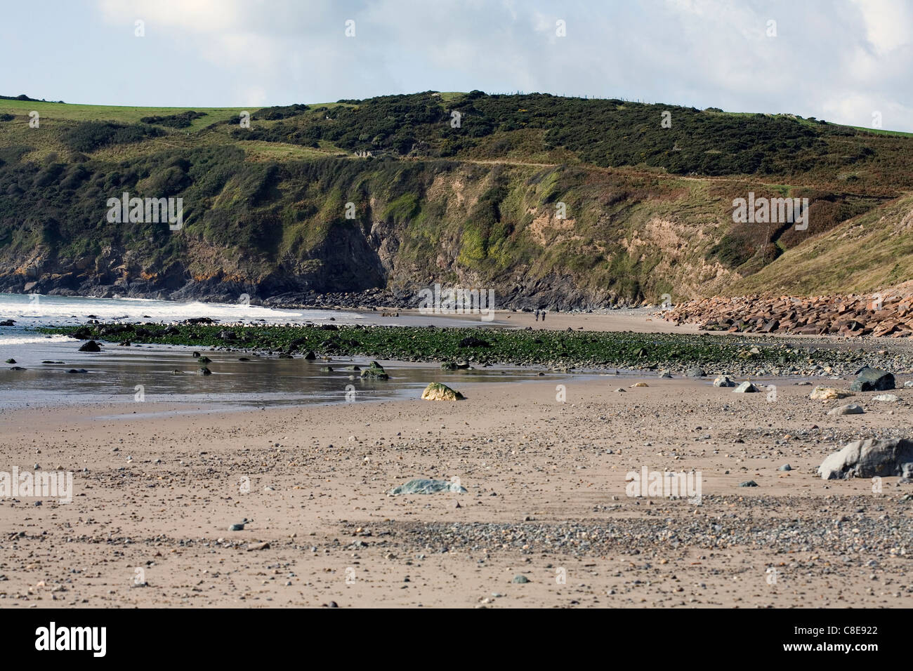 The sandy beach at Aberdaron LLeyn Peninsula Gwynedd Wales Stock Photo ...