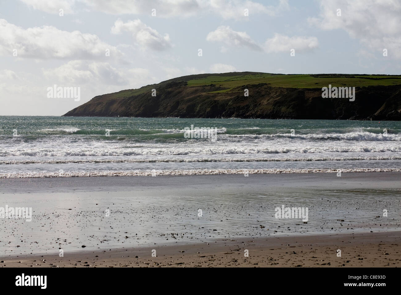 The sandy beach at Aberdaron LLeyn Peninsula Gwynedd Wales Stock Photo ...