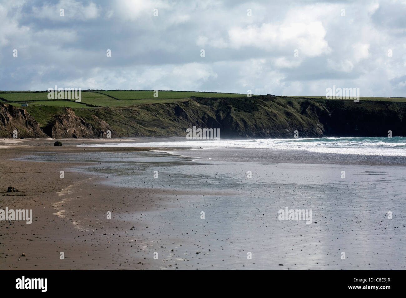 The sandy beach at Aberdaron LLeyn Peninsula Gwynedd Wales Stock Photo ...
