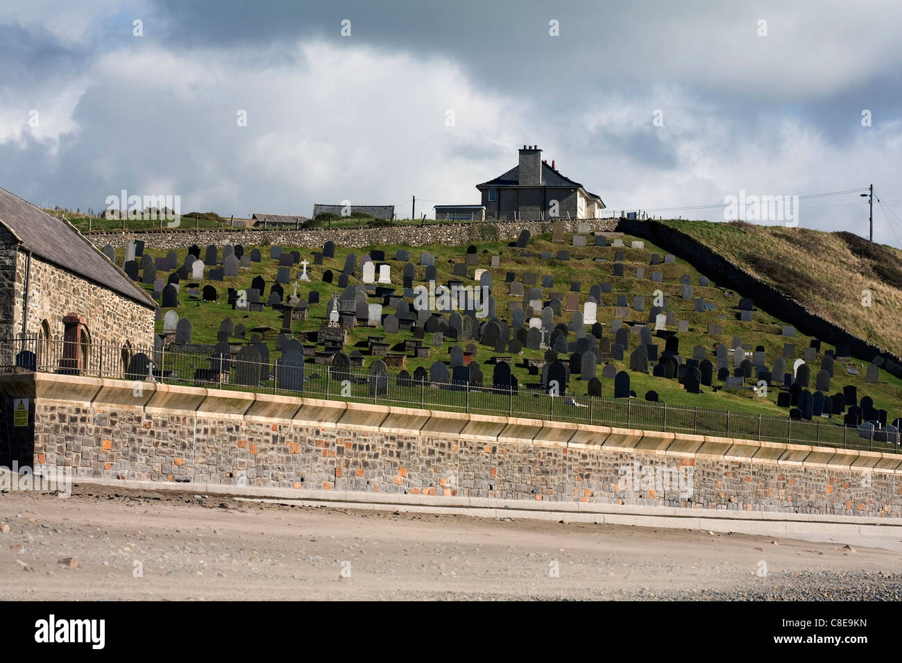 The Church of St Hywyn and graveyard Aberdaron Llyen Peninsula Gwynedd ...