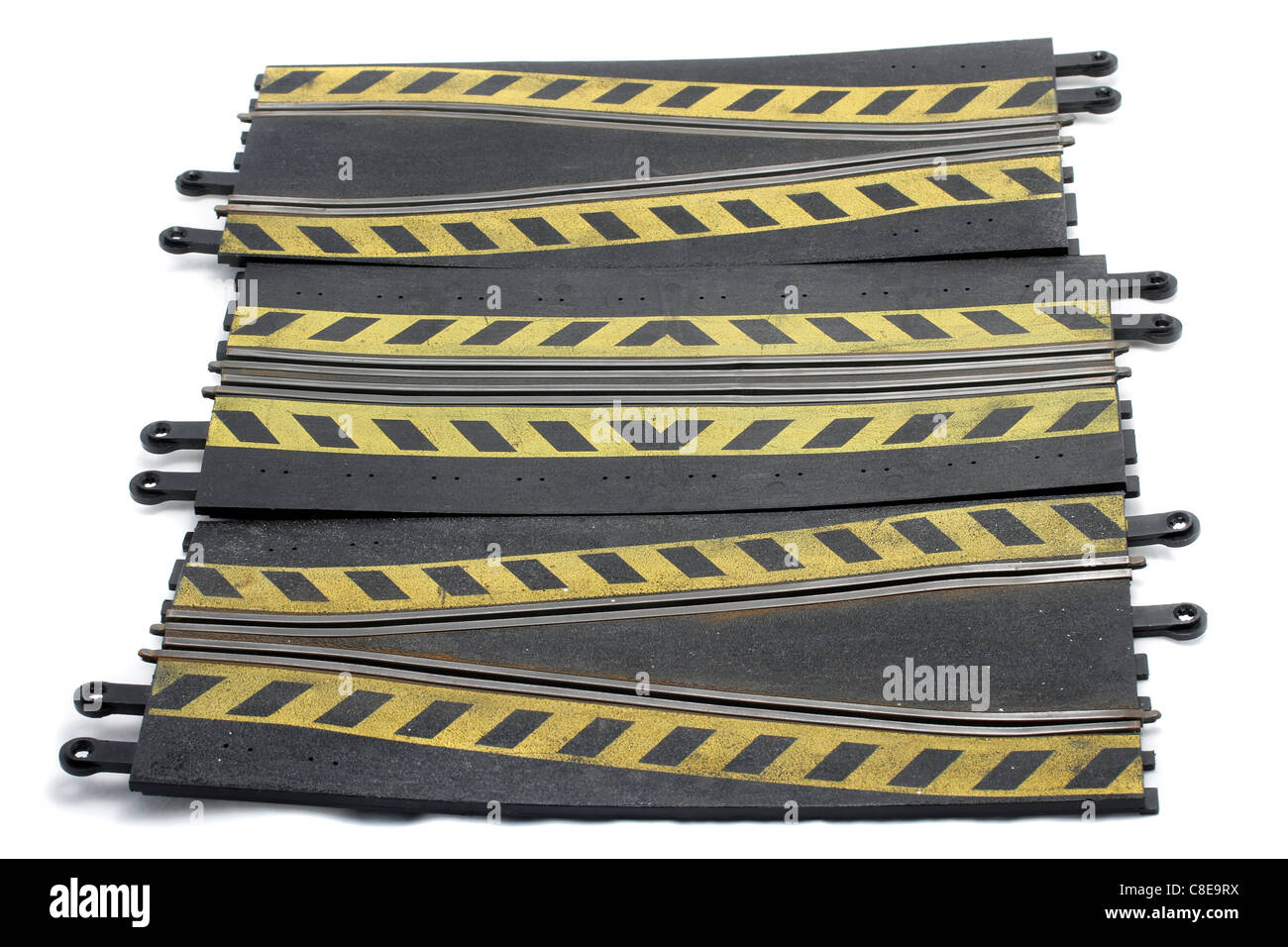 Classic Scalectrix track long chicane PT75 + PT/74x2 much used but in ...