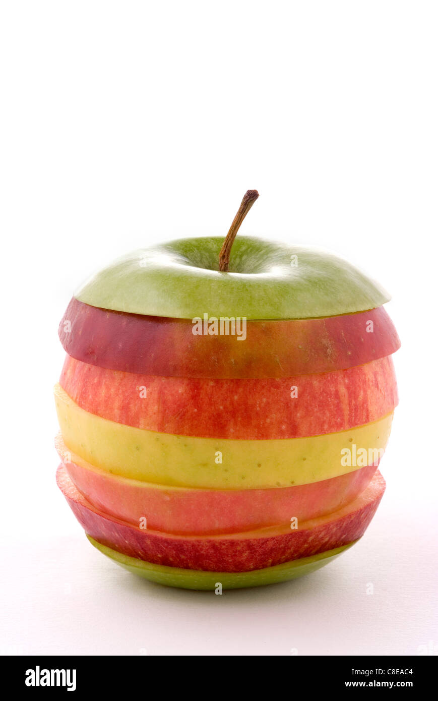 Slices of different apples forming an apple Stock Photo - Alamy