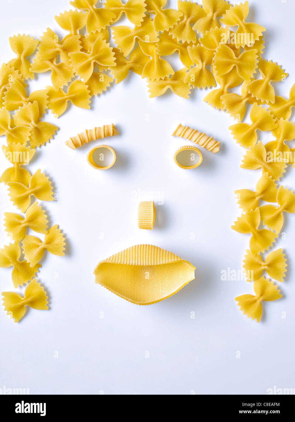 Pasta in the shape of a face Stock Photo - Alamy