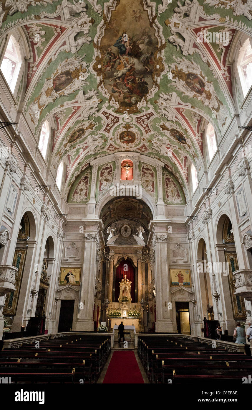 Interior Nossa da Senhora da Encarnacao Church Lisbon Portugal Stock ...
