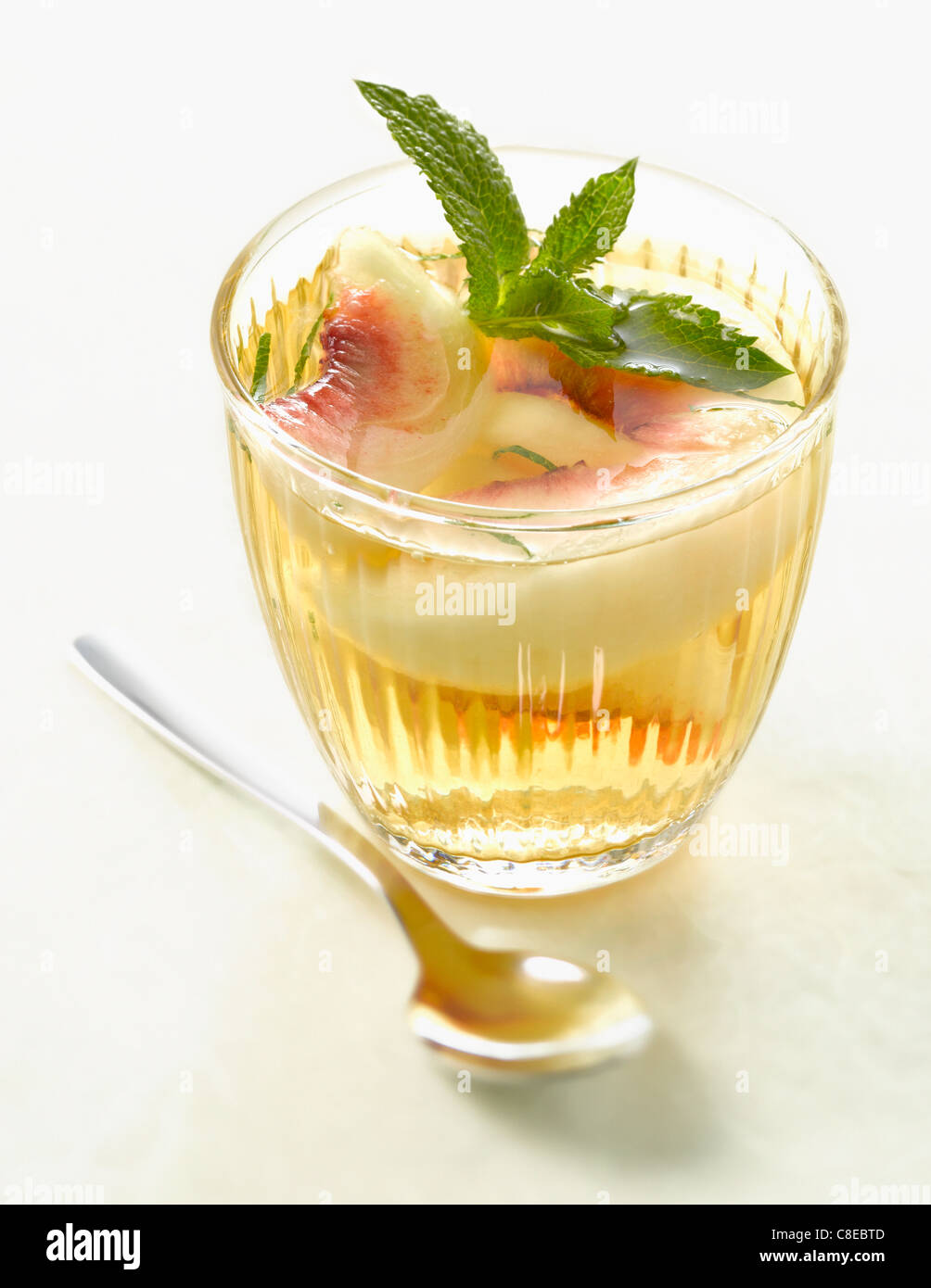 Peach and Muscat soup Stock Photo - Alamy