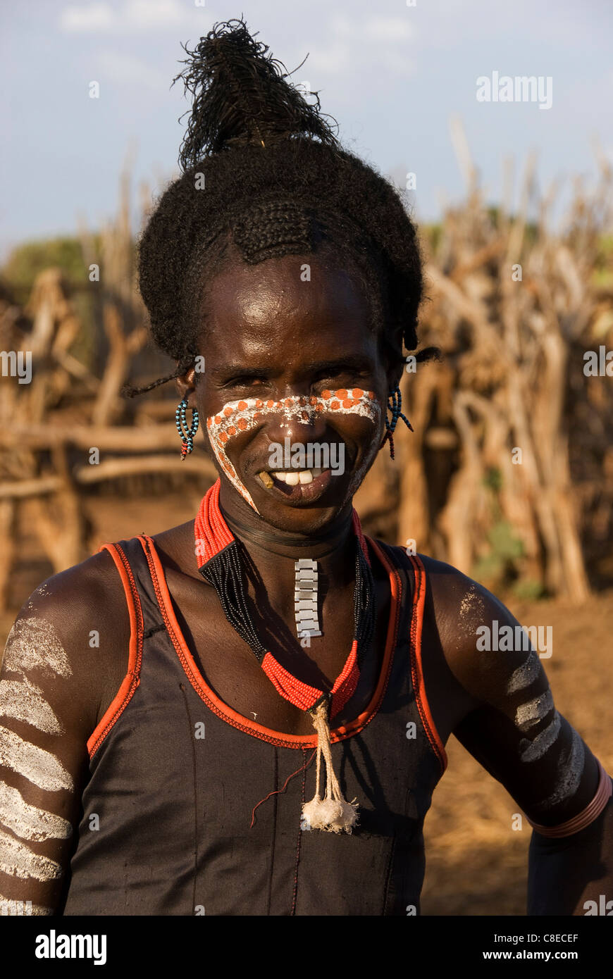 African tribe man smile hi-res stock photography and images - Alamy
