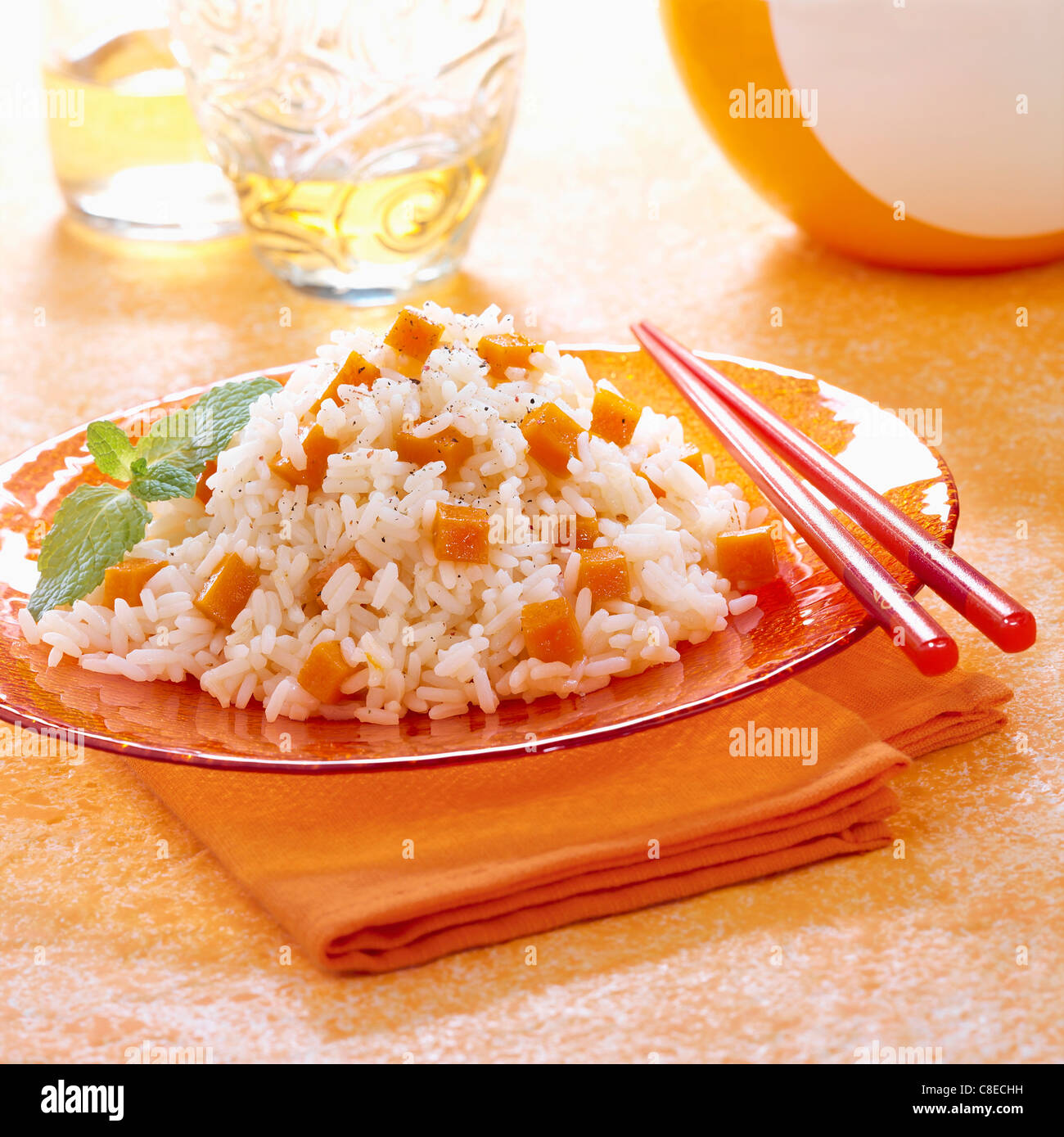 Rice with pumpkin Stock Photo - Alamy