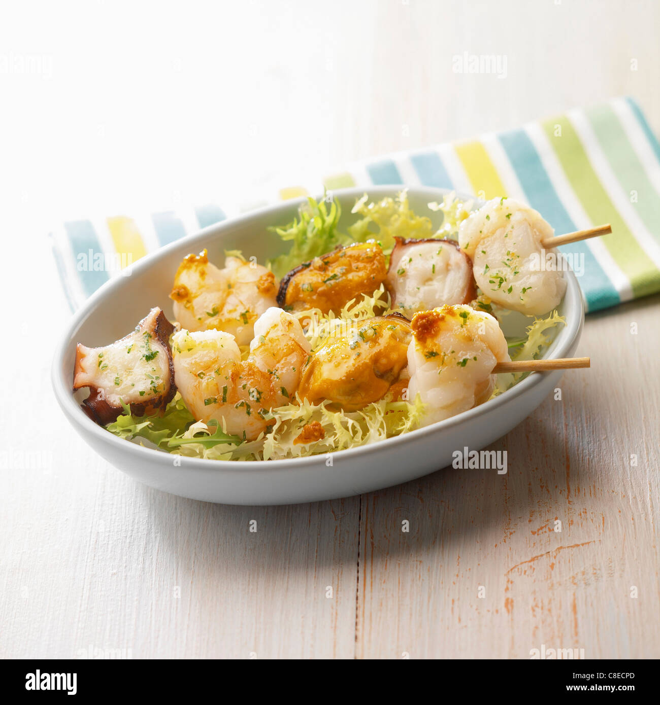 Fish brochettes hi-res stock photography and images - Alamy