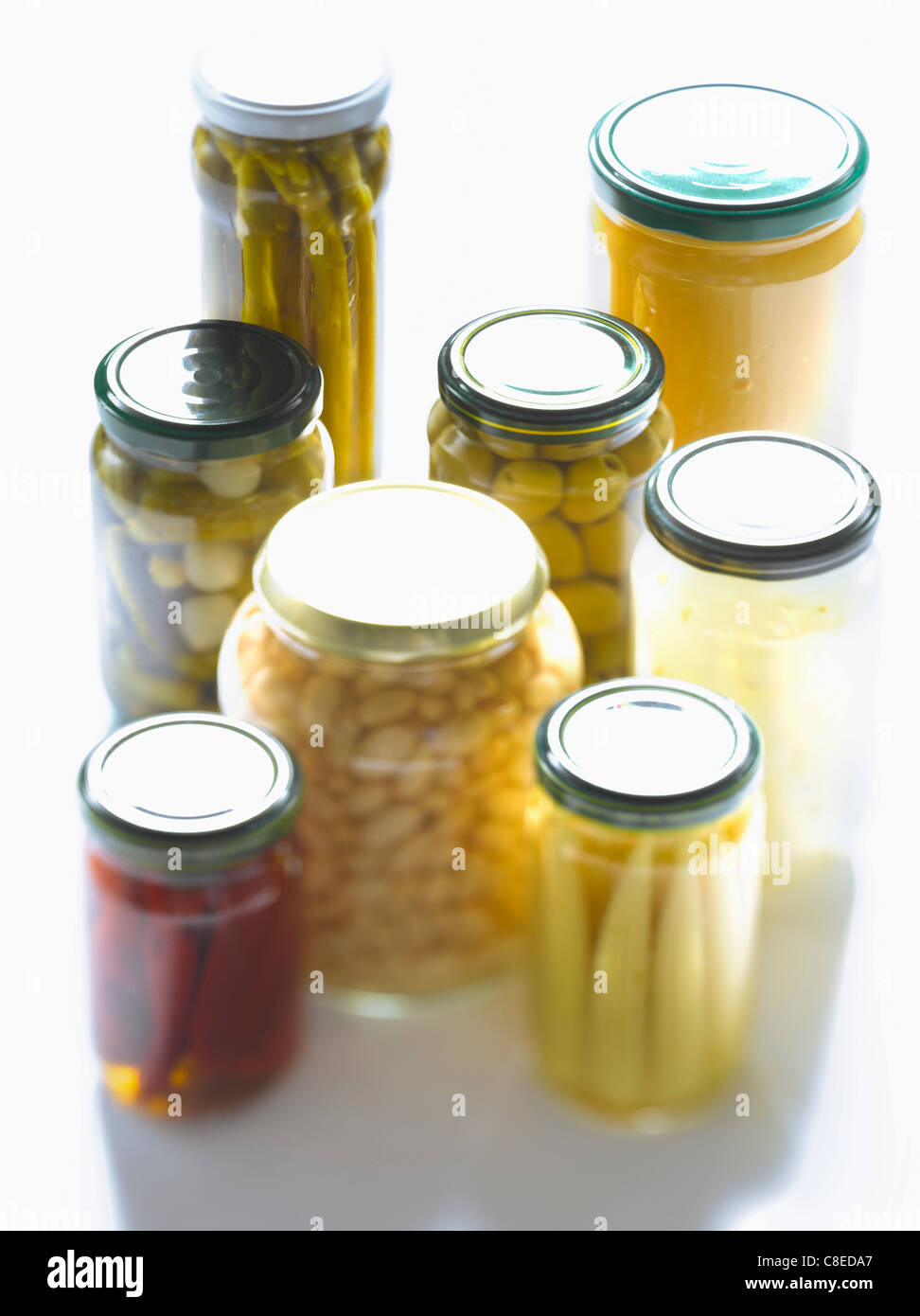 Assorted food in jars Stock Photo - Alamy