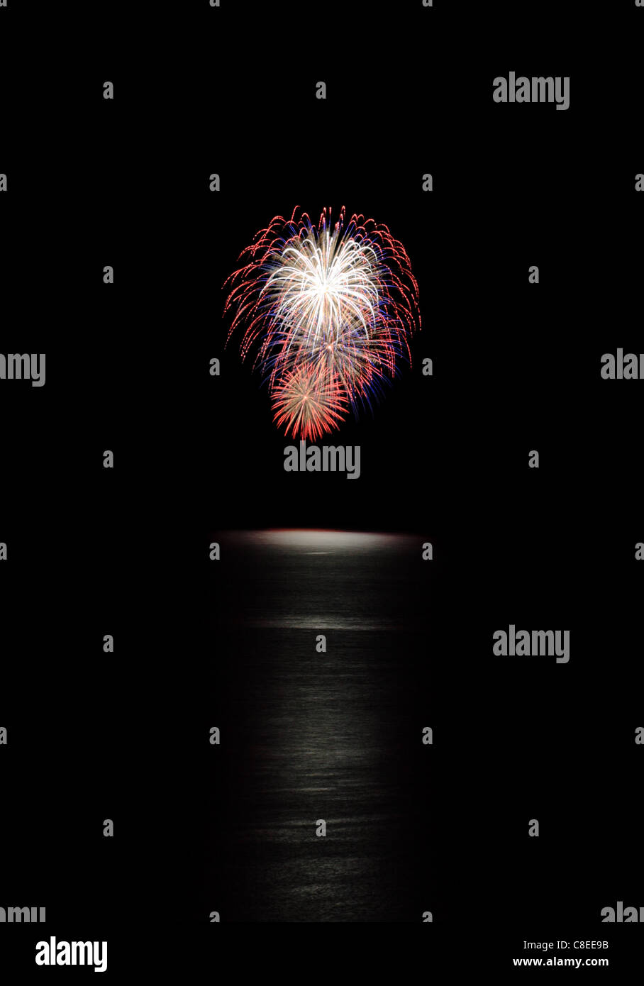 Blue fireworks background hi-res stock photography and images - Alamy