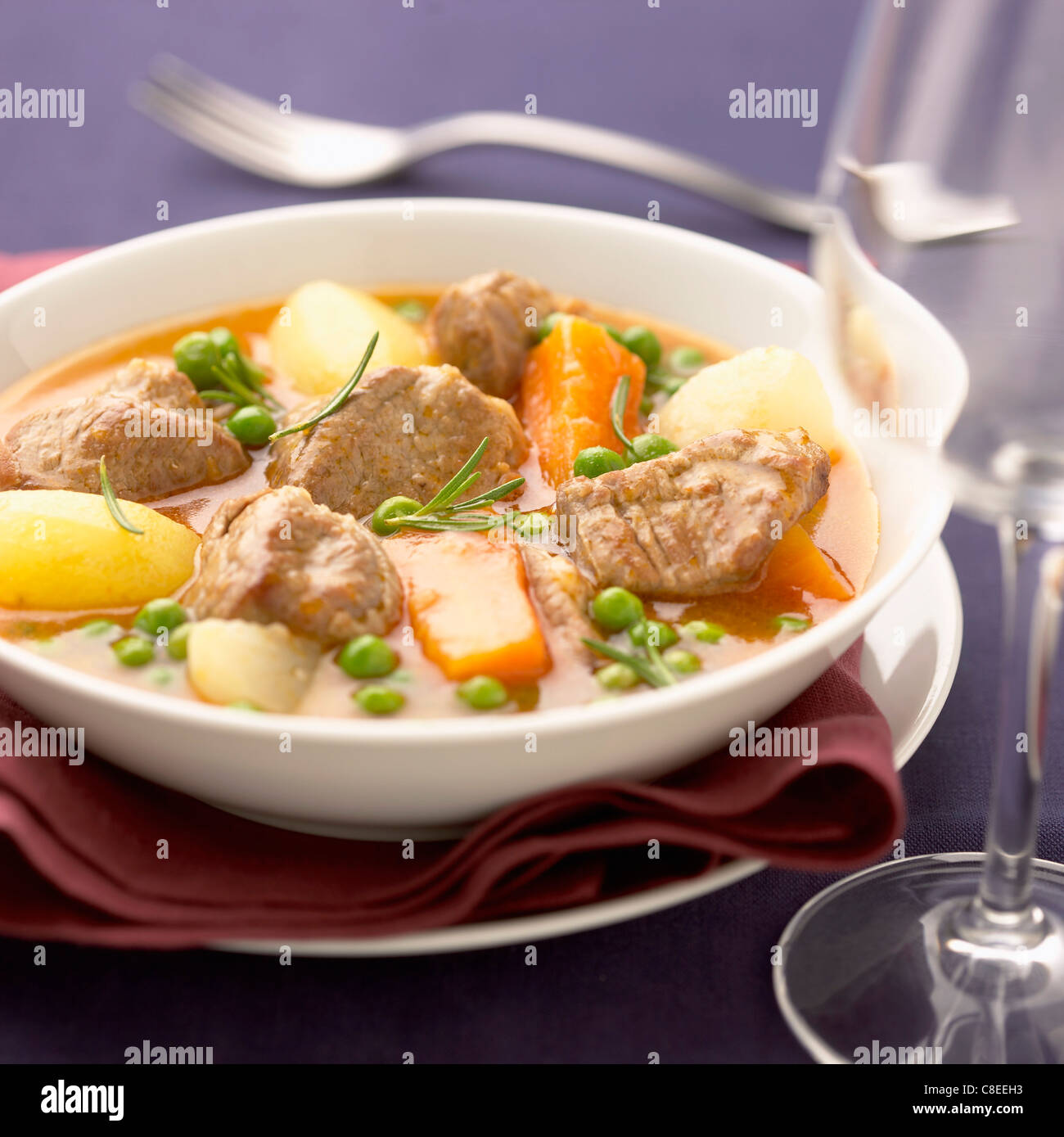 Aveyron lamb spring stew Stock Photo - Alamy