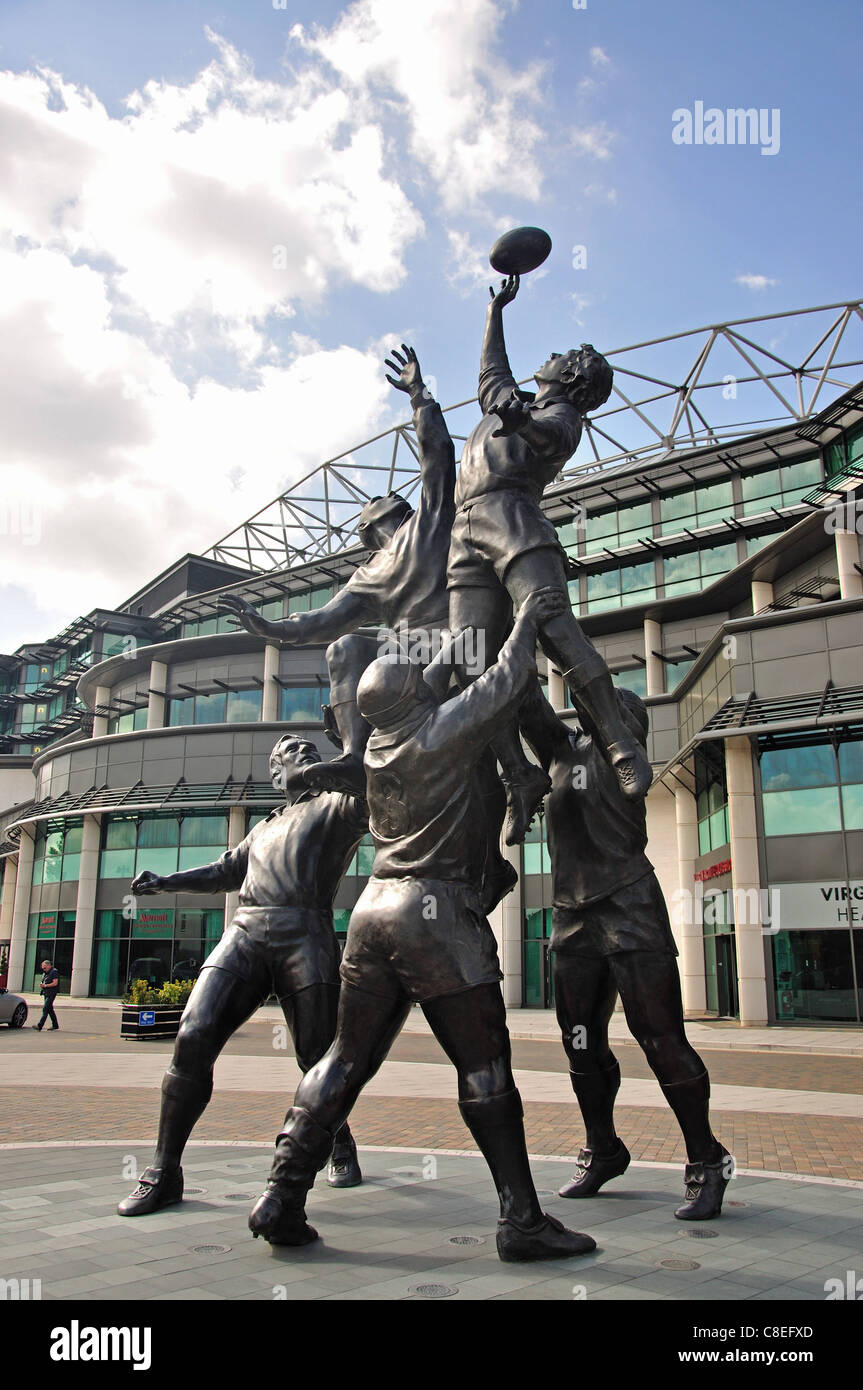 'The Making of a Lineout' Sculpture outside Twickenham Stadium ...