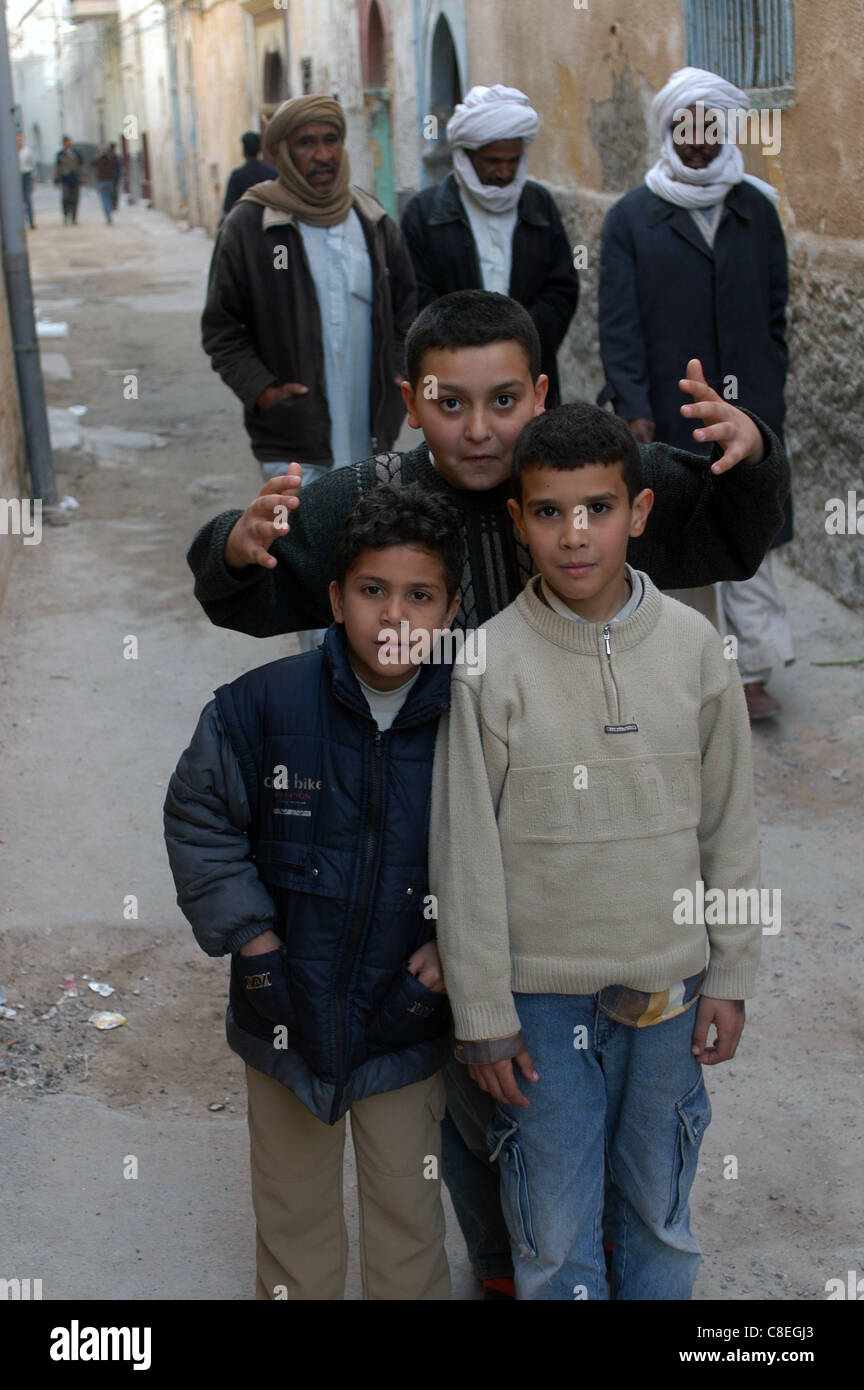 Tripoli, Libya old town kids playing Stock Photo - Alamy