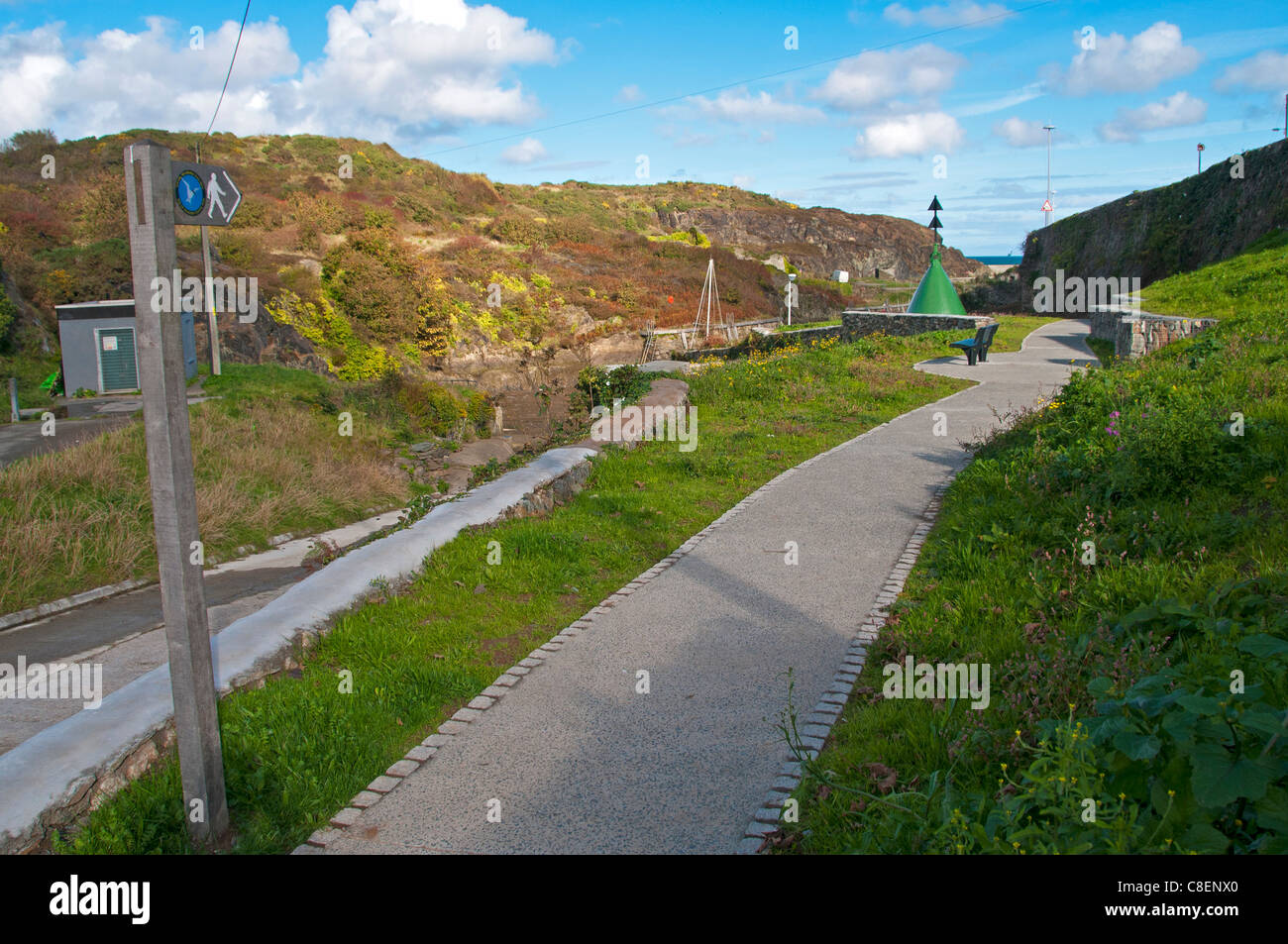 Amlwch port footpath heading towards the heritage center. Also the ...