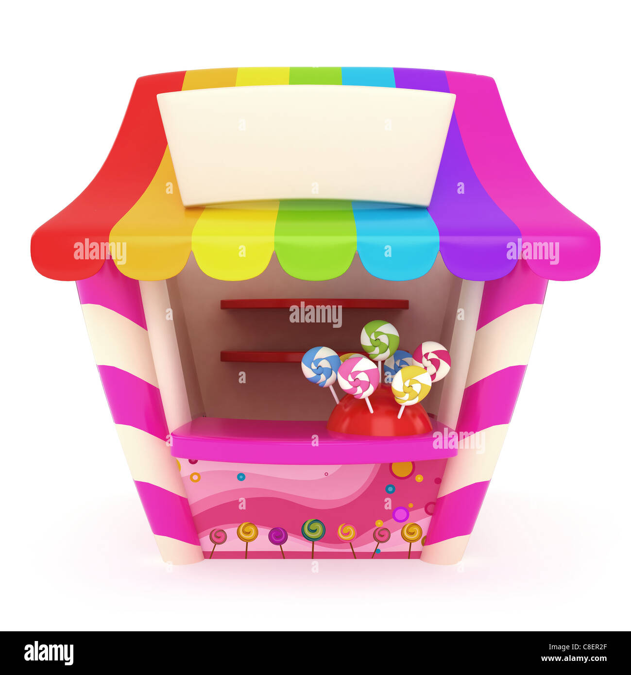 3D Illustration of a Candy Store Stock Photo - Alamy