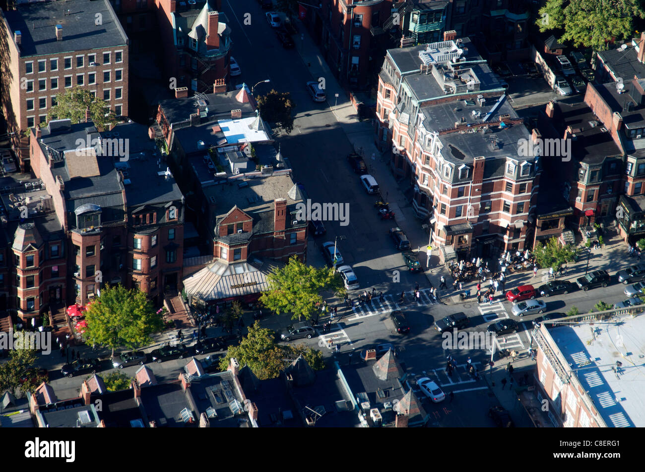 Aerial view of Boston from the Prudential Sky Walk, Boston ...