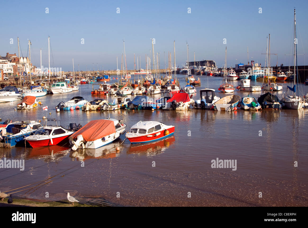 Boats in the harbour at Bridlington, Yorkshire, England Stock Photo - Alamy
