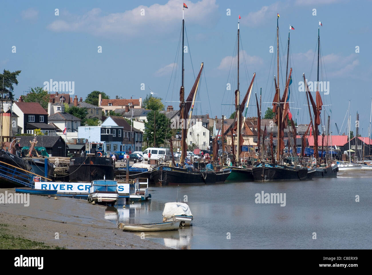 Maldon, a Blackwater Estuary town known for its Thames Sailing Barges ...