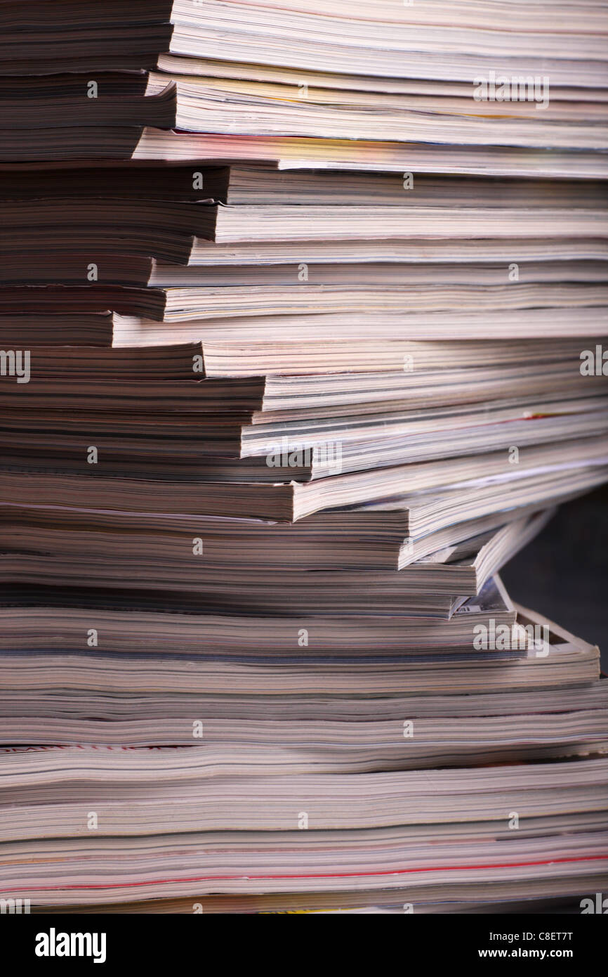 pile of old used magazines ready to recycle Stock Photo - Alamy