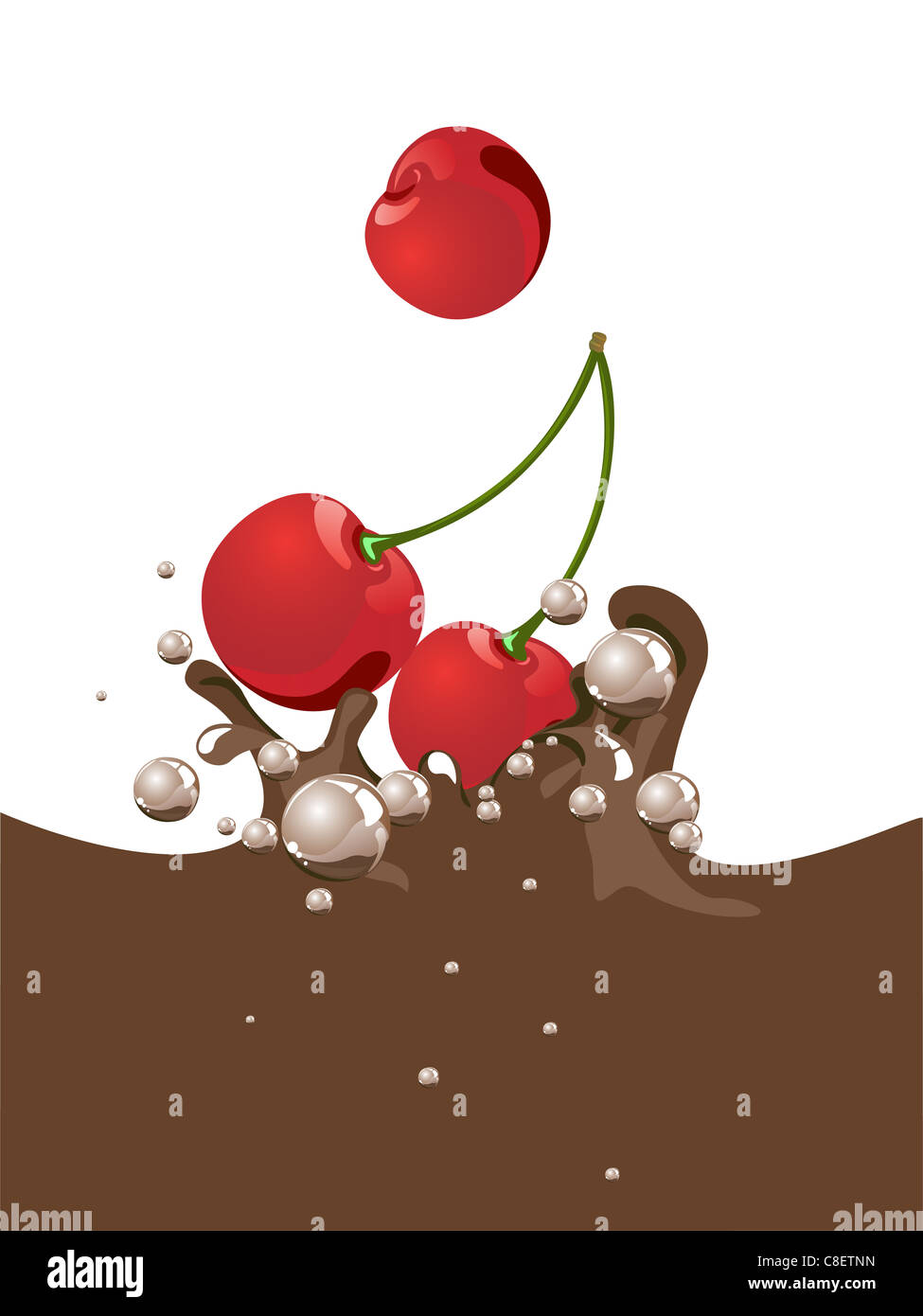Cherry chocolate splash hi-res stock photography and images - Alamy