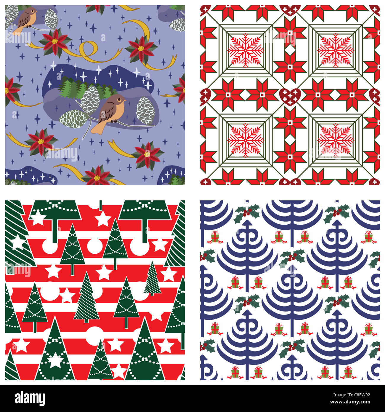 Repeating Christmas Patterns Stock Photo - Alamy