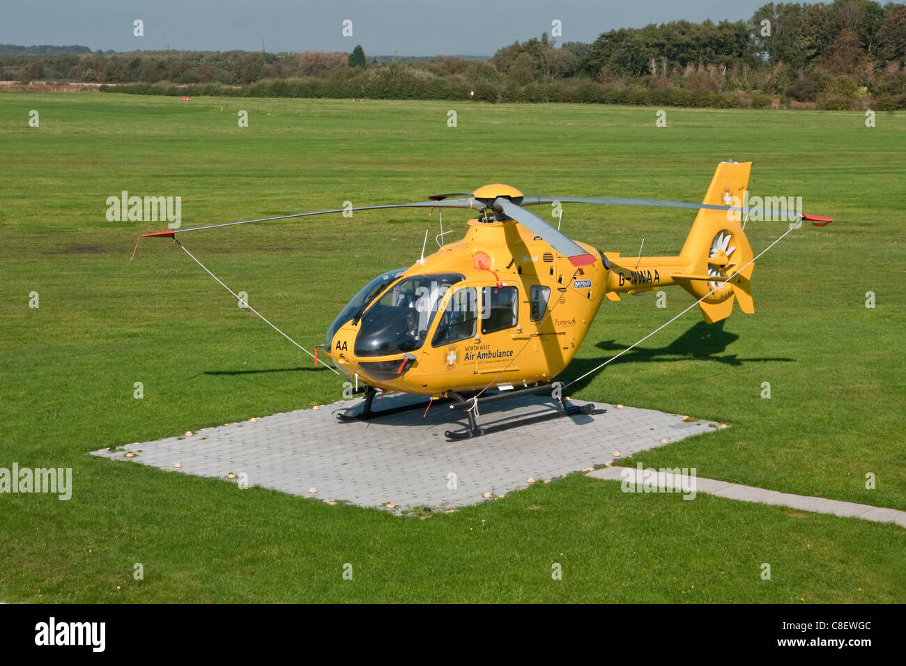 One of the two North West Air Ambulance Eurocopter EC-13 helicopters on ...