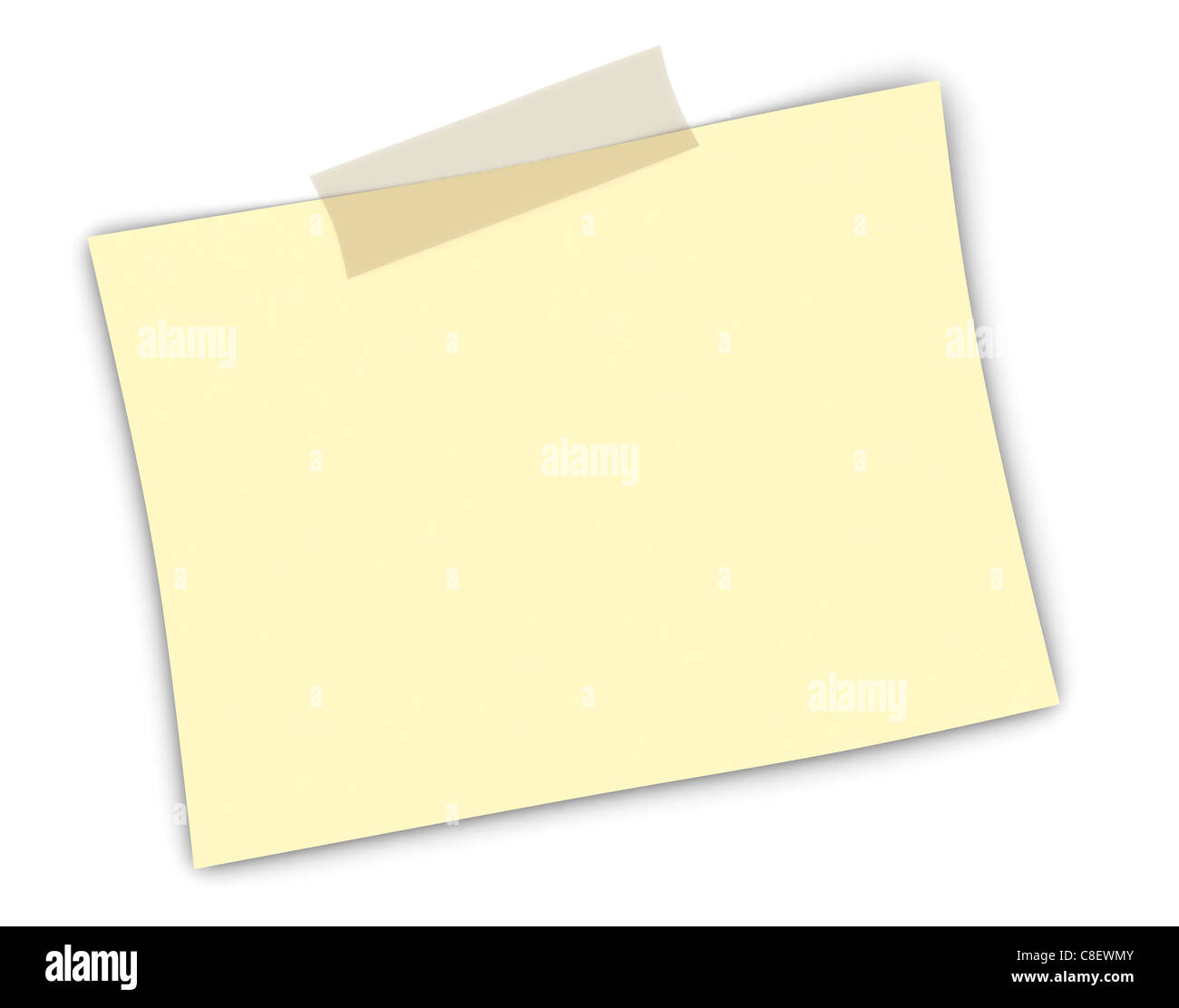 3D Illustration of a Sticky Note Stock Photo - Alamy