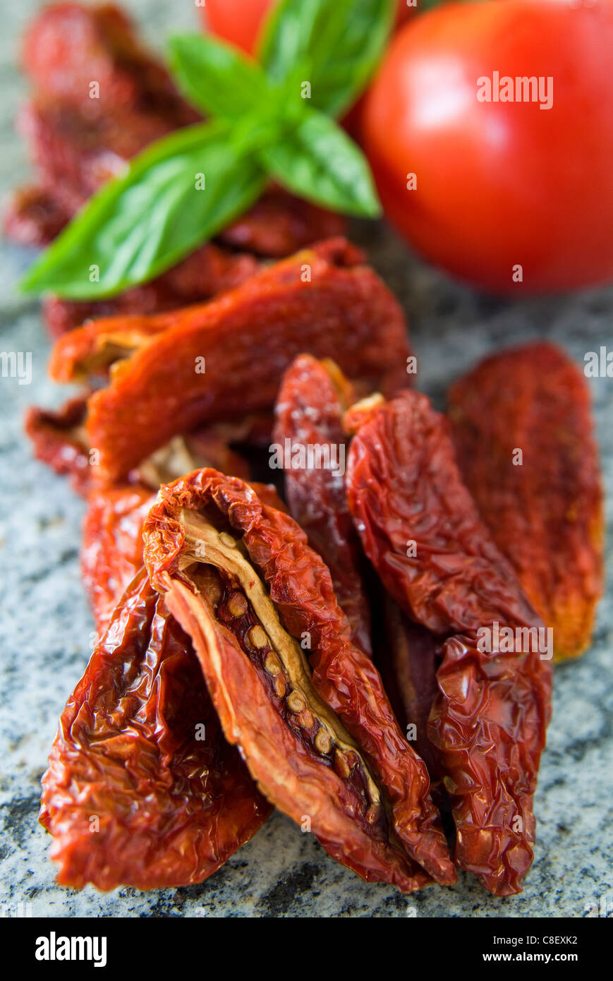 Homemade sun-dried tomatoes, Italy Stock Photo - Alamy