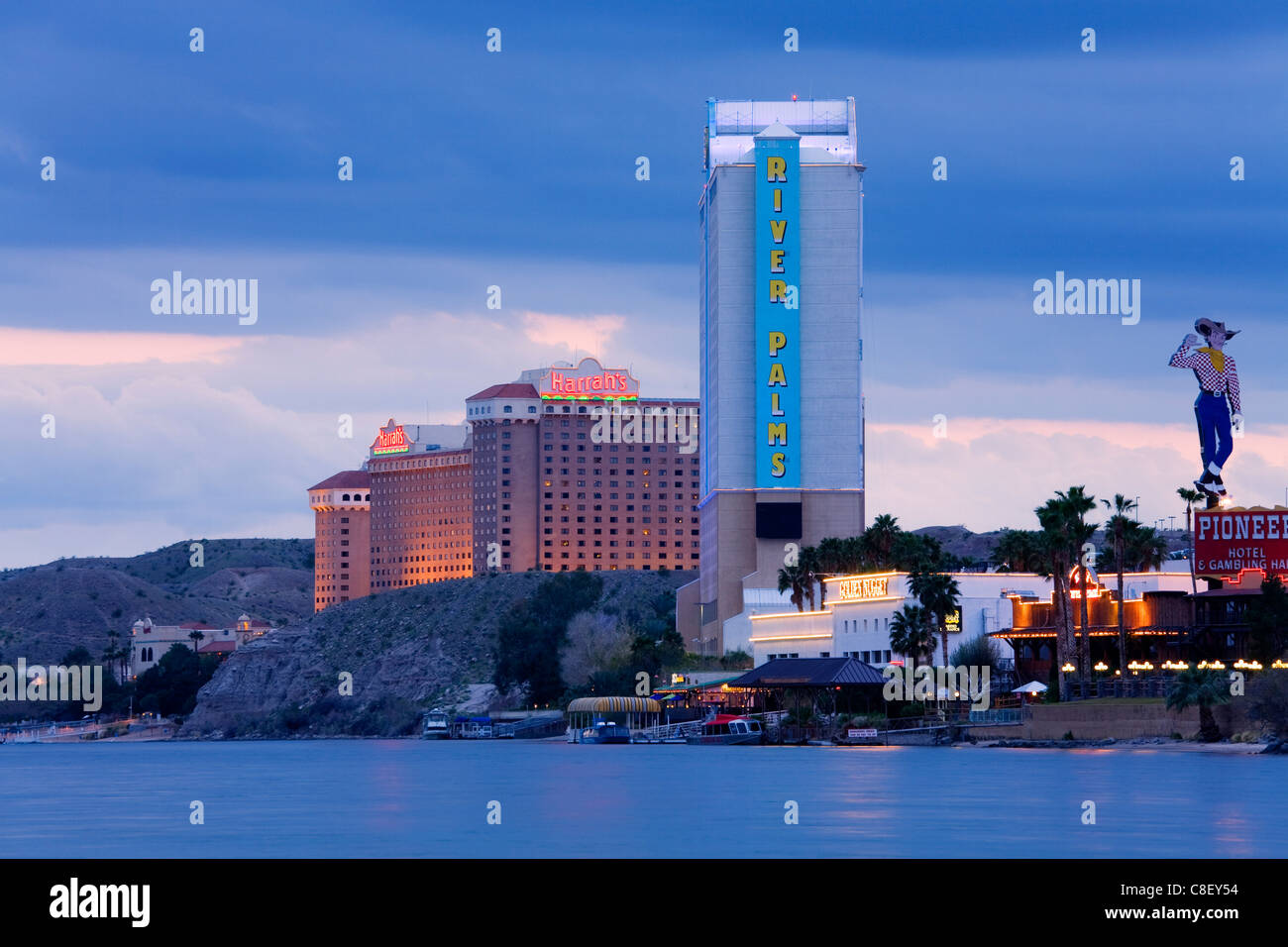 River Palms and Harrah's Casinos on the Colorado River, Laughlin City ...