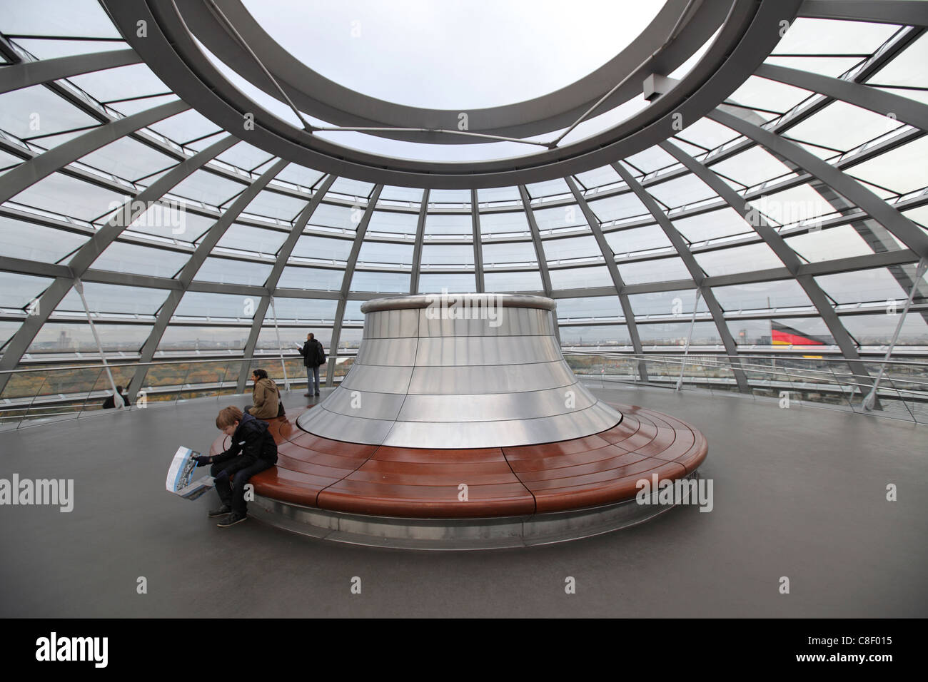 The Reichstag building Dome in central Berlin, Germany, design by ...