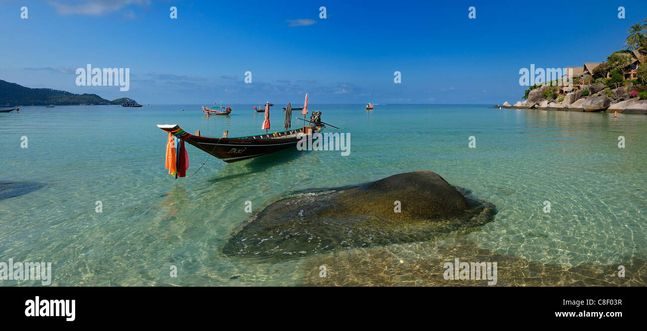 Longtail Boat, boat, Sai Ree, Beach, Koh Tao, Thailand, Asia Stock ...