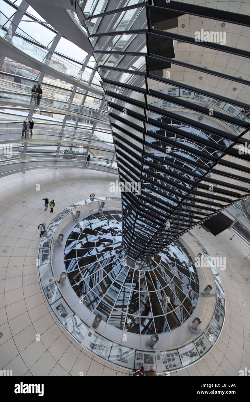 The Reichstag building Dome in central Berlin, Germany, design by ...