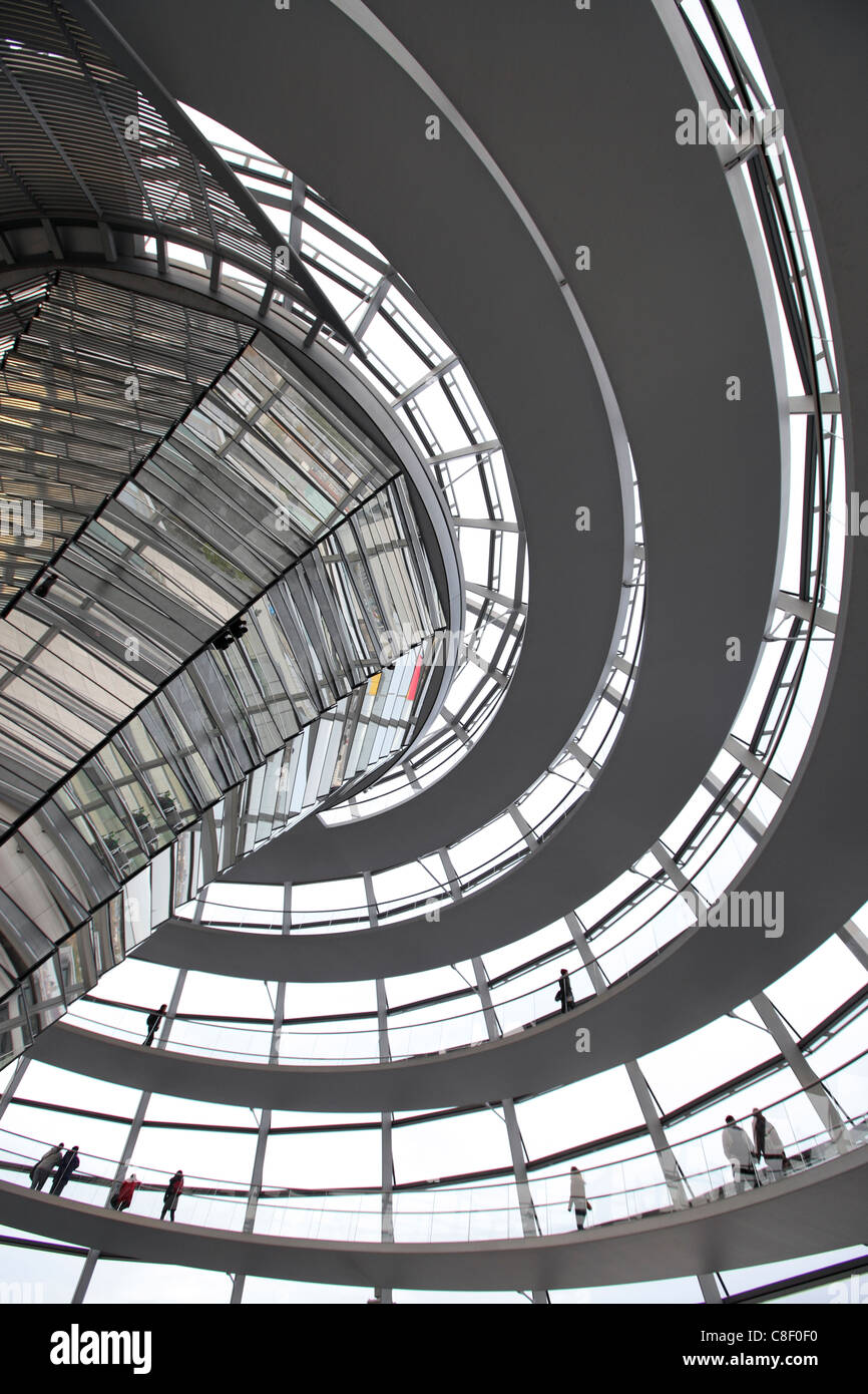 The Reichstag building Dome in central Berlin, Germany, design by ...