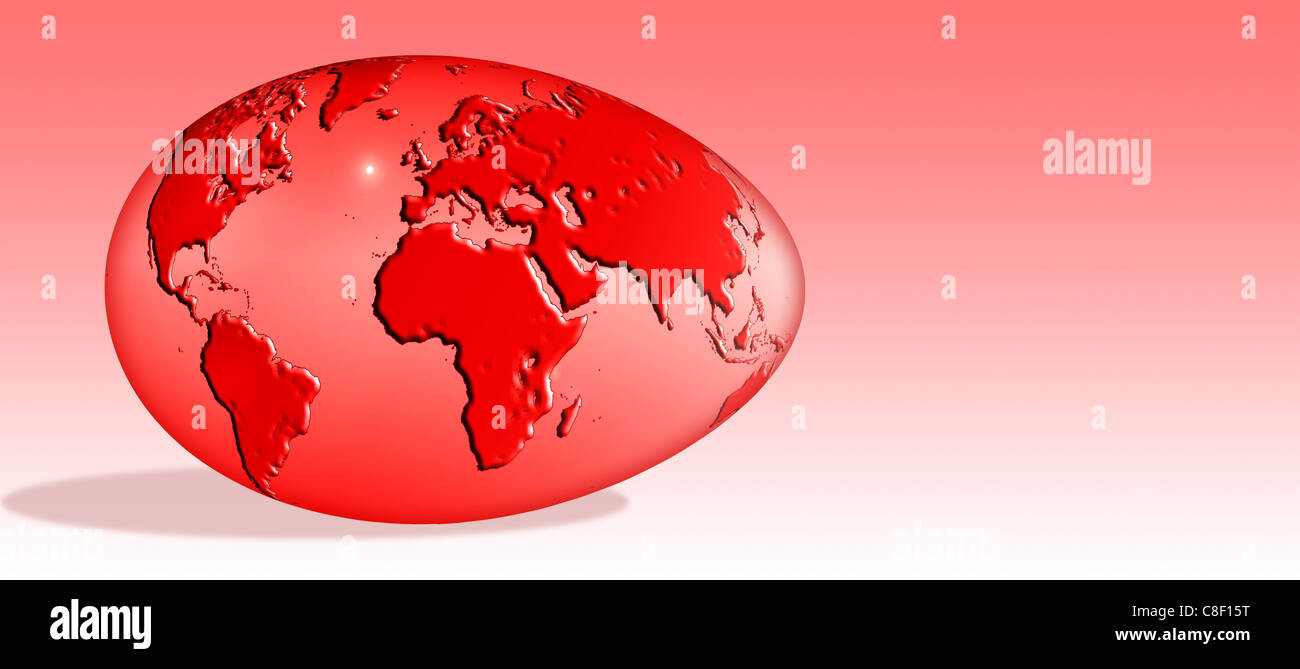 World Map On Egg Stock Photo - Alamy