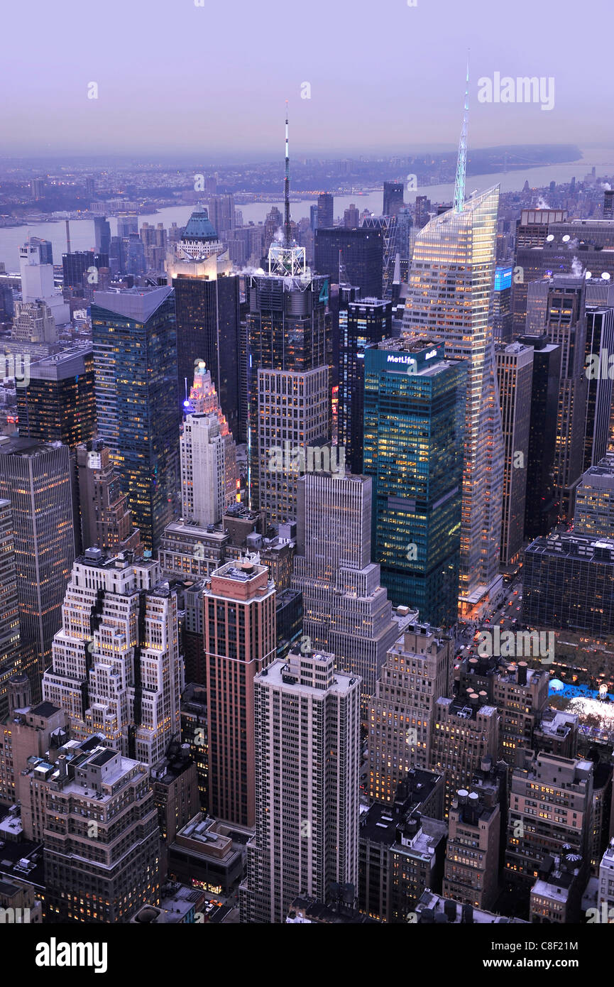 Midtown, Manhattan, New York, USA, United States, America, from above ...