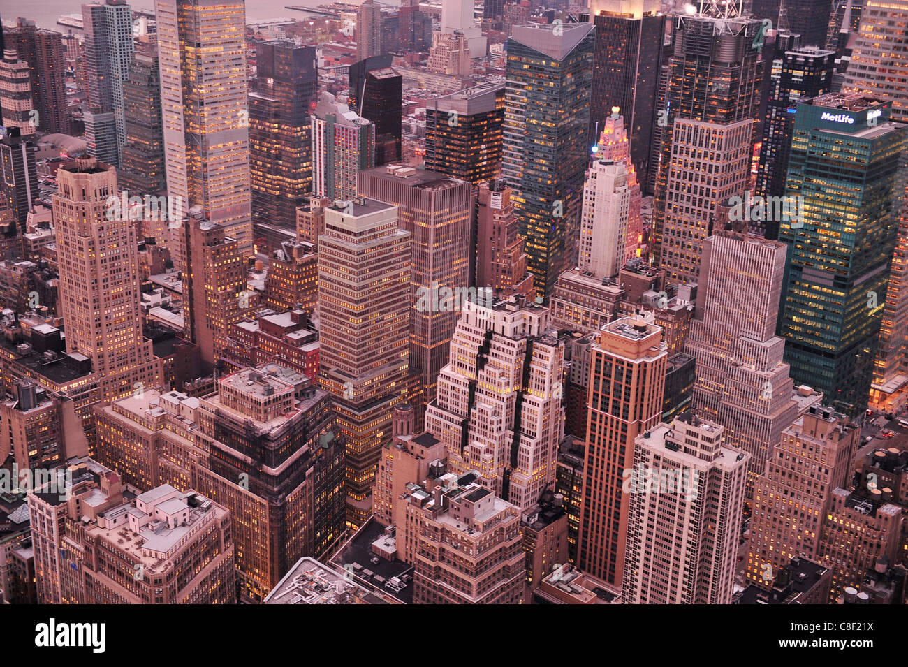 Midtown, Manhattan, New York, USA, United States, America, from above ...