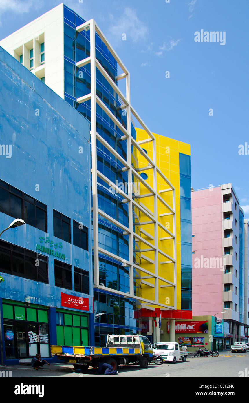 sea track building Male, Maldives Stock Photo - Alamy