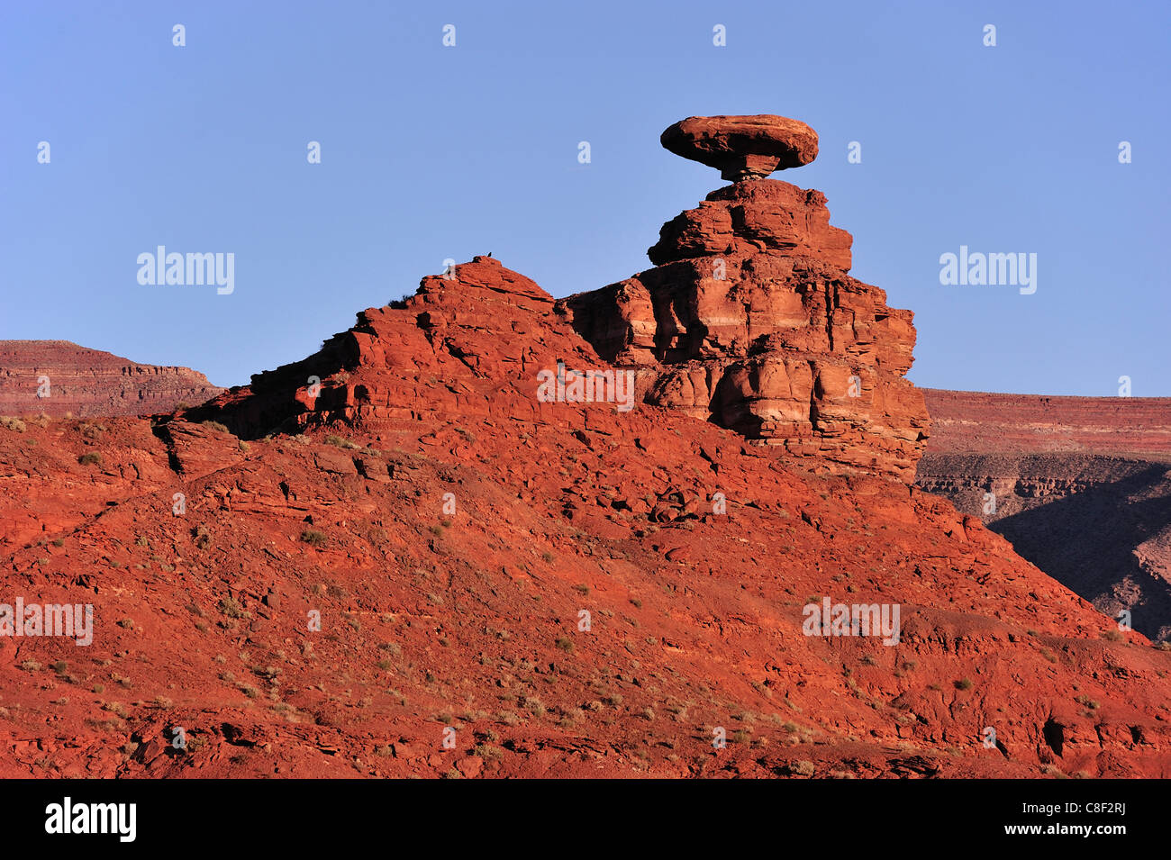 Mexican hat, Rock, Mexican, Colorado Plateau, Utah, USA, United States ...