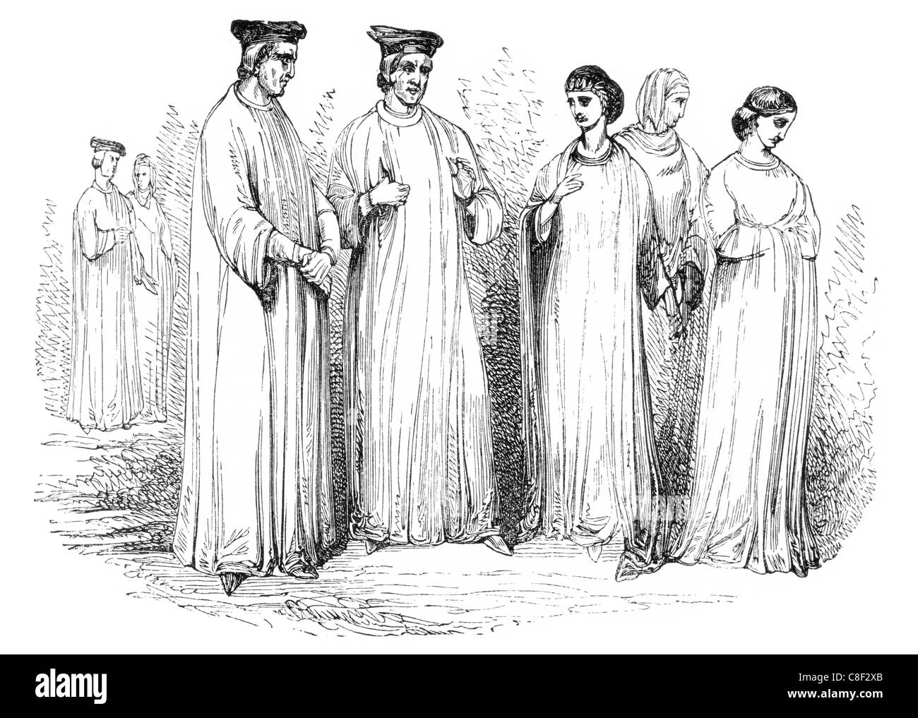 Verona Fourteenth Century costume costumes clothing clothes wardrobe ...