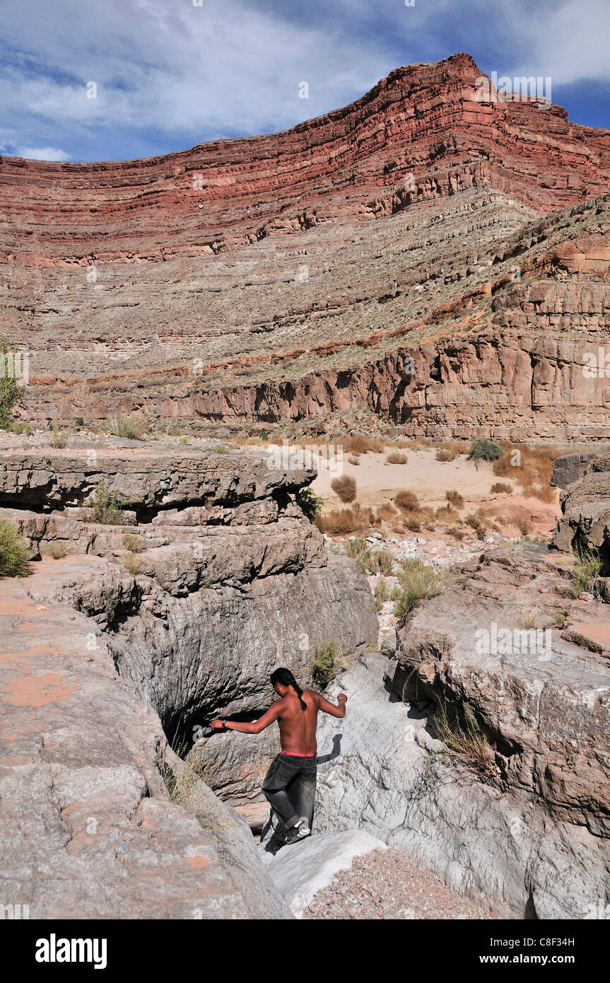 Navajo, guide, Markus Buck, San Juan River, near Bluff, Colorado ...