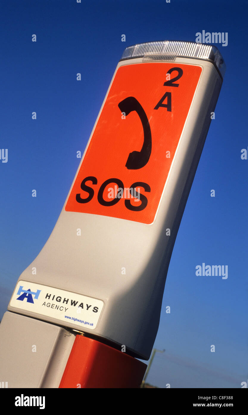 sos emergency breakdown telephone at roadside united kingdom Stock ...