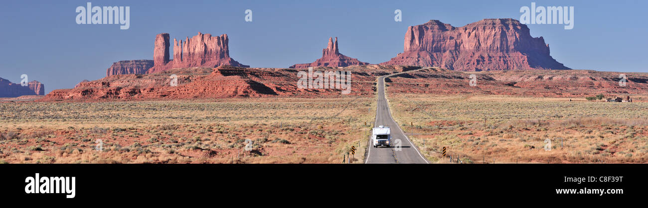 Highway, 163, Monument Valley, Colorado Plateau, Utah, USA, United ...