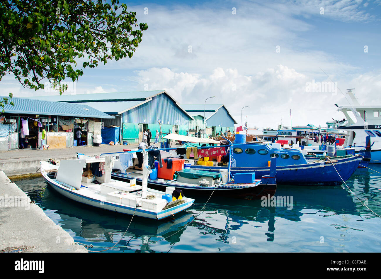 boats in the harbour of Male', Maldives Stock Photo - Alamy