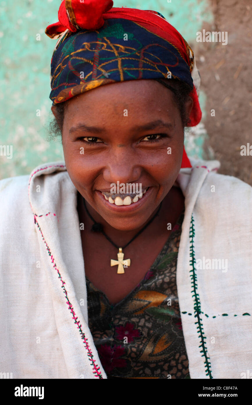 Lalibela girl, Lalibela, Wollo, Ethiopia Stock Photo - Alamy