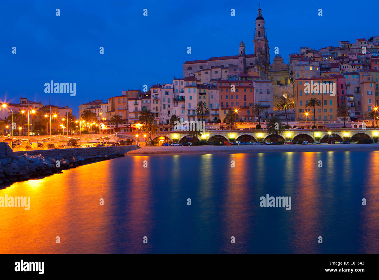 Menton, France, Europe, Côte d'Azur, Provence, Alpes-Maritimes, sea ...