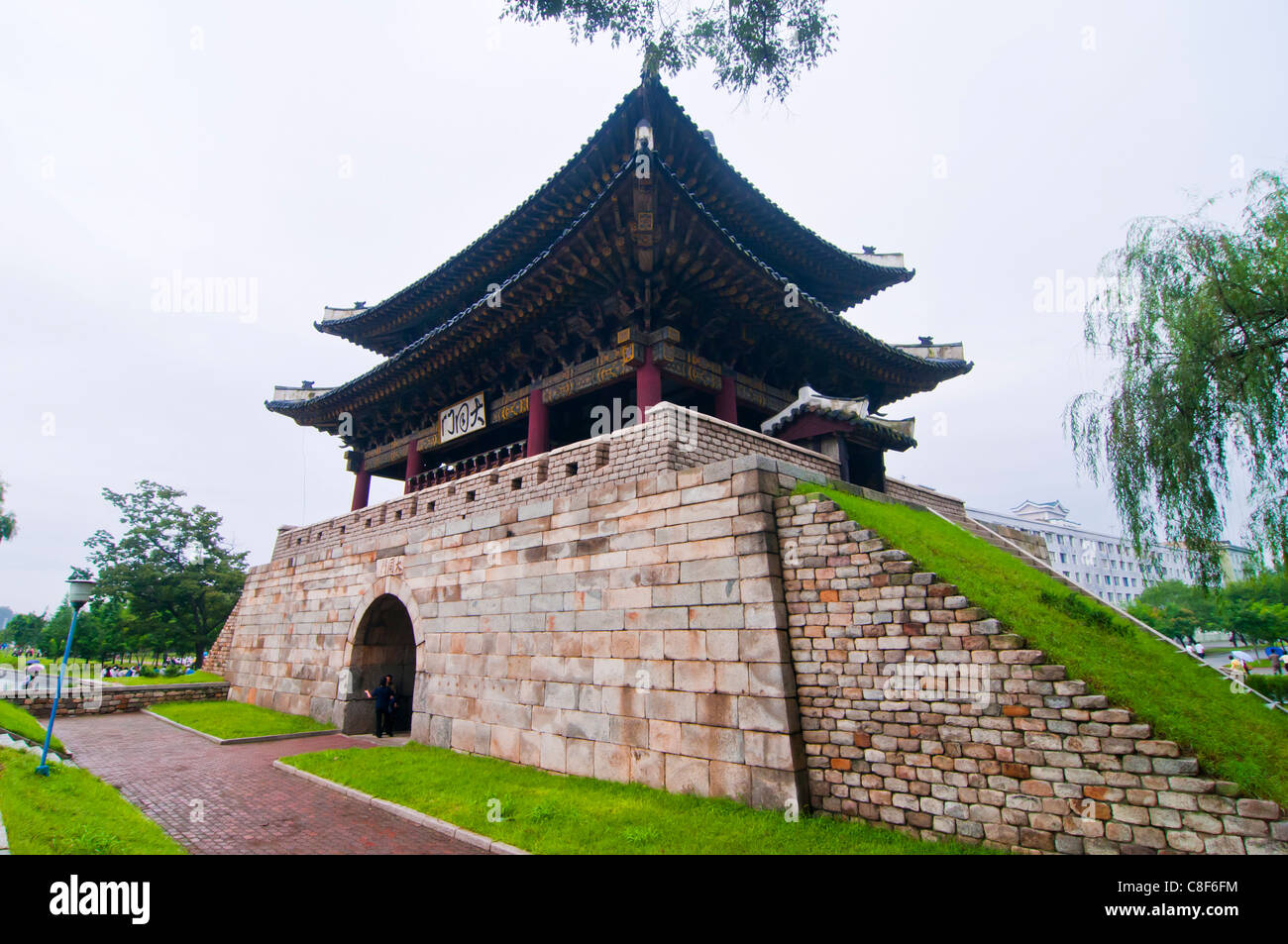 The Bell Tower (Taedong Gate) in Pyongyang, North Korea Stock Photo - Alamy