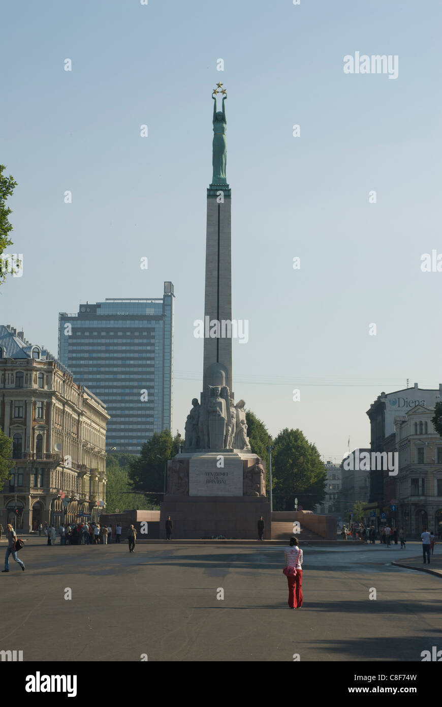 The Freedom Monument in Riga, Latvia, Baltic States Stock Photo - Alamy